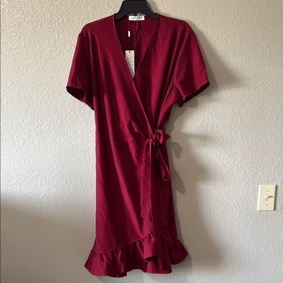 Kate Kasin | Dresses | Kate Kasin Elegant Red Wrap Dress 2x | Poshmark